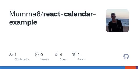 GitHub Mumma6 React Calendar Example GitHub Mumma6 React Calendar Example