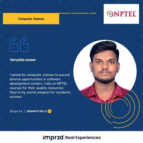 Hemanth Raj On Linkedin Nptel