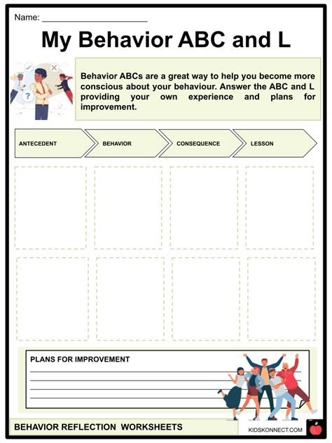 Behavior Reflection Worksheets And Facts Definition Expression Worksheets Library