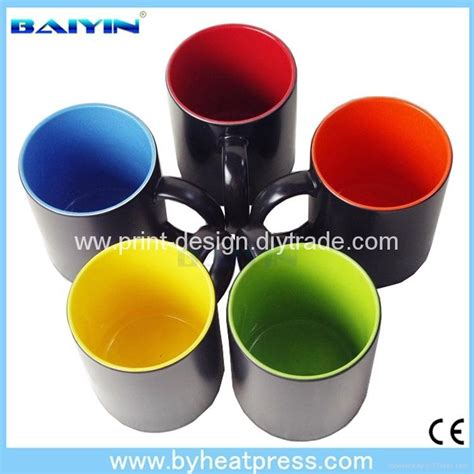 11oz Ceramic Inner Color Black Matte Magic Mugs By Cm11 China
