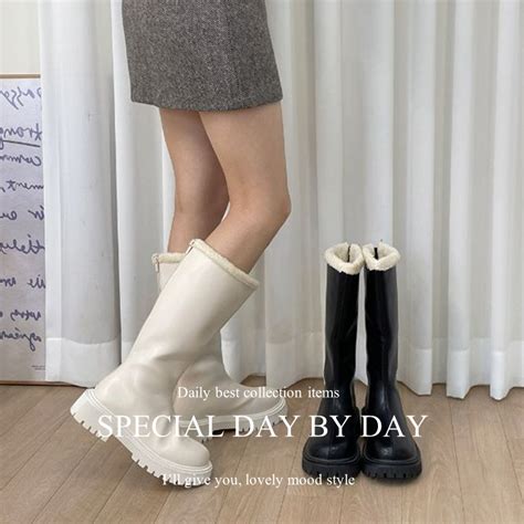 데일리나인 [무료배송]dn9ne Bringelle 여성 퍼 워커부츠 겨울 방한화 여자 신발