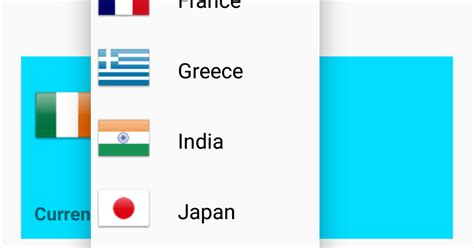 Android Examples Android Custom Spinner Drop Down List Example