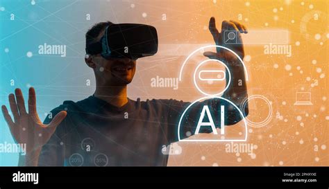 Artificial Intelligence Man Using Technology Smart Robot Ai Chatbot Chat With Ai Enter