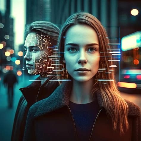 Premium Photo Metropolitan Biometrics Capturing The Female Face