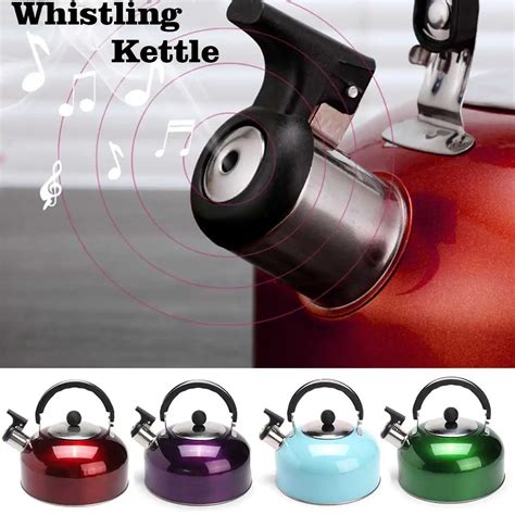 3l Открытый походный чайник из нержавеющей стали со свистком для кофе чайники для воды