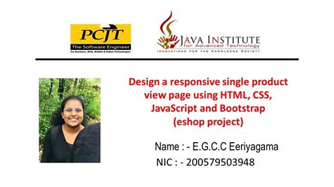 Web Project Task 22 Eshop Web Application Java Institute 1st Year Egcc Eeriyagama