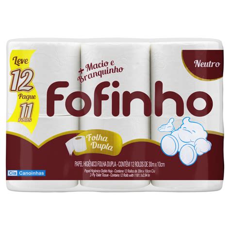 Papel HigiÊnico Folha Dupla Neutro 30m Fofinho 12un Gtin Ean Upc