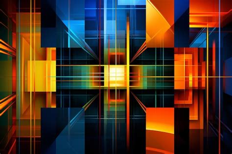 Premium Ai Image Discovering The Beauty Of Dynamic Squares Navigating