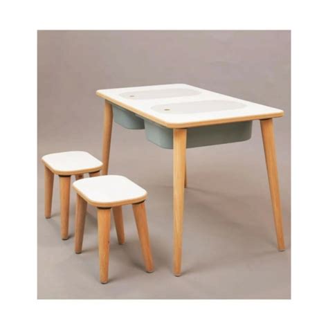 나무 테이블 및 의자 세트 몬테소리 테이블 유아 놀이 테이블 세트 활동 테이블 어린이용 나무 의자 3 개 어린이용 가구