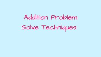 Addition And Subtraction Problem Solving Techniques By A Babe For Life
