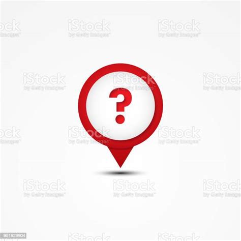 Creative Combination Graphic Question Mark And Map Pointer Stock