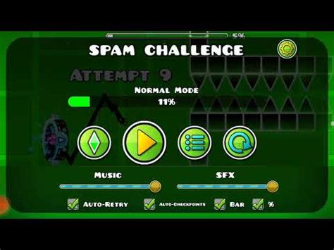 Spam Challenge Geometry Dash YouTube