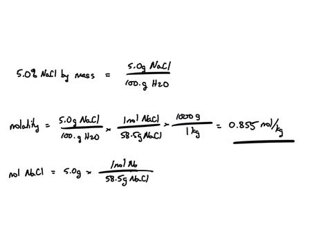 SOLVED An Aqueous Solution Contains NaCl By Mass Calculate Numerade