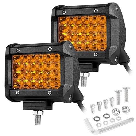 Offroadtown 2pcs Amber 4inch 144w Spot Beam Led Pods Light Offroad Led