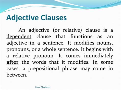 Adjective Clauses And Restrictive And Nonrestrictive Clauses Pptx