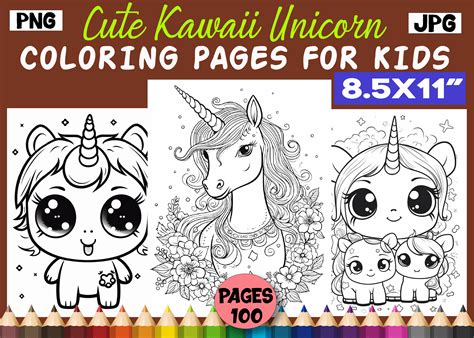 Unleash Your Inner Artist With Unicorn Kawaii Cute Coloring Pages