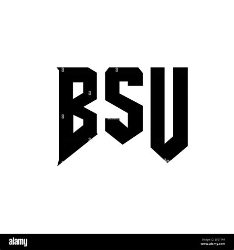 Bsu Letter Logo Design For Technology Company Bsu Logo Design Black And White Color Combination