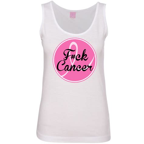 Fuck Cancer Breast Cancer 2 Women S Tank Top White INKtastic