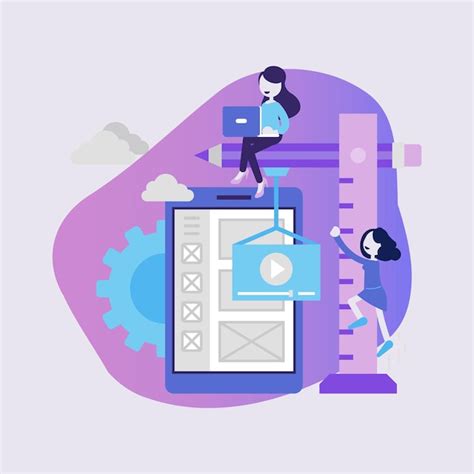 Premium Vector App Development Illustration