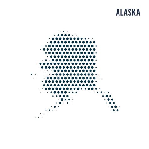 Dotted Alaska Map Isolated On White Background Stock Illustration Illustration Of America