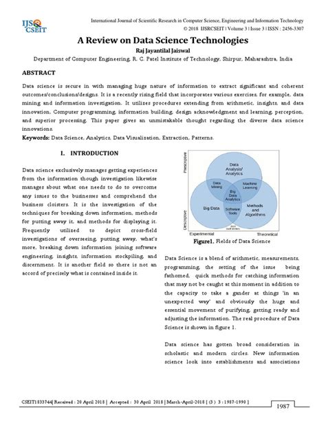 Article 02 A Review On Data Science Technologies Pdf Data