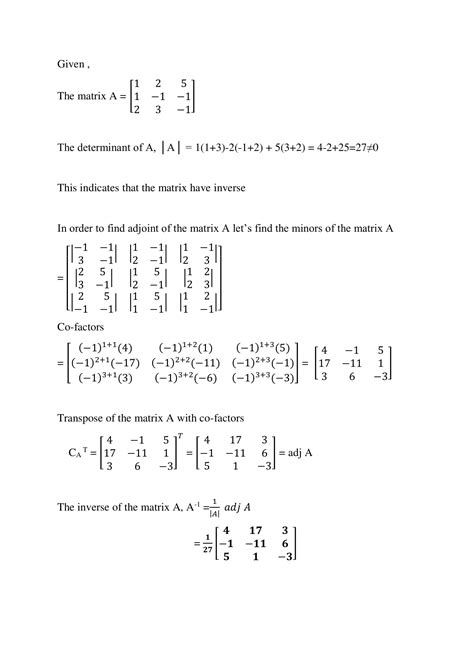 inverse matrix formula examples properties method 43 off
