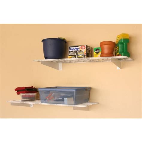 Hyloft 2 Shelf 45 In W Wire Garage Wall Storage System In White 00967
