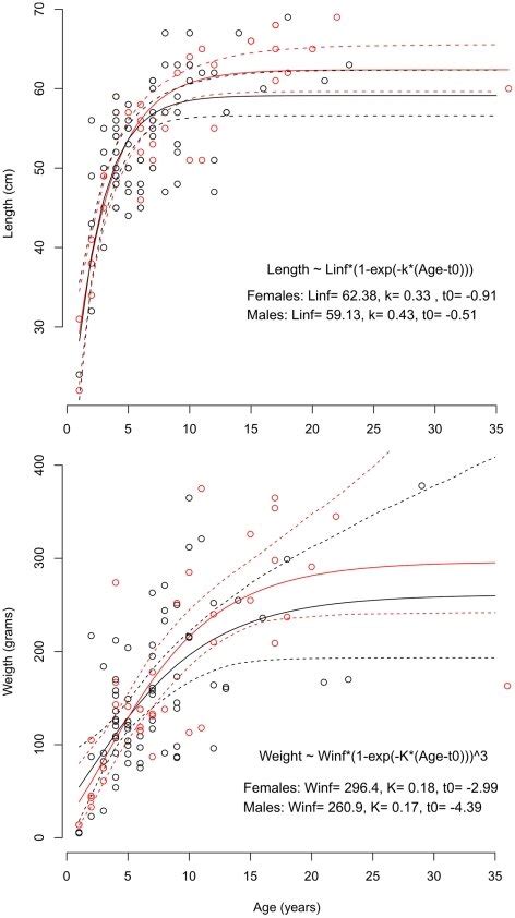 Red Lines And Symbols Females Black Lines And Symbols Males Download Scientific Diagram
