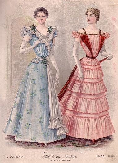 Vv 1890s Evening Dress Fashions