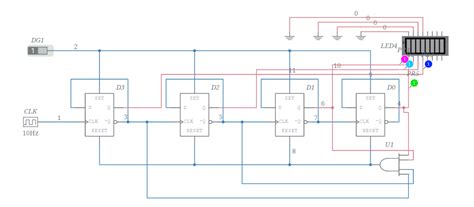 4 Bit Asynchronous Up Modulo 9 Counter 1 Multisim Live