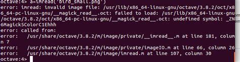 How Can I Solve In Reading Error Of Image In Octave Stack Overflow