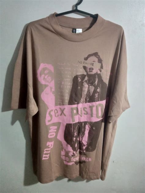 The Sex Pistols No Fun Peanut Brown T Shirt Punk Handm Limited Johnny