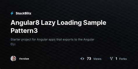 Angular8 Lazy Loading Sample Pattern3 StackBlitz