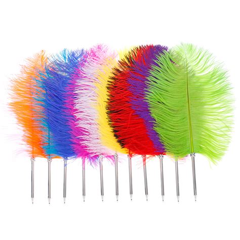 Badu Bg Книга за гости от щраусово перо Писалка с перо Сватбено парти Прекрасен подарък Писалка