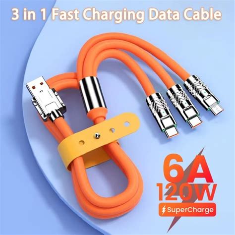 100w Usb C Multi Charging Cable 3in1 Retractable Charge Cord Compatible