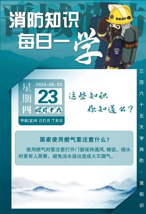 消防知识每日一学居家使用燃气要注意什么 审核 师方亮 晋城