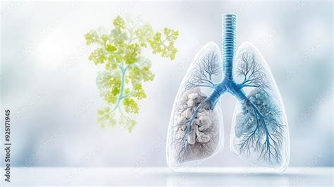 Side By Side Comparison Of A Healthy Lung And A Lung With Advanced Copd