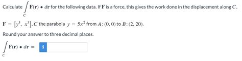 Solved Calculate CF R Dr For The Following Data If F Is A Chegg Com