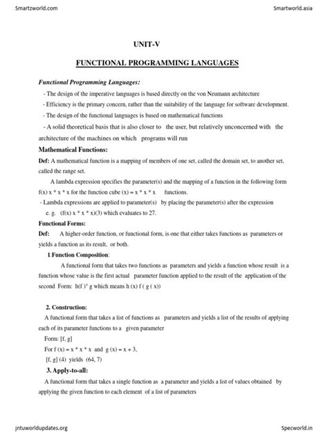 Ppl Unit 5 Notes1 Pdf Function Mathematics Parameter Computer