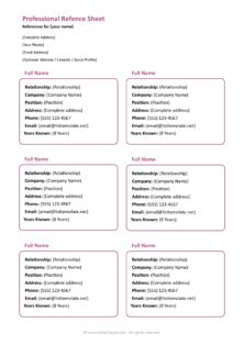 Free Reference List Templates Word Google Docs And PDF