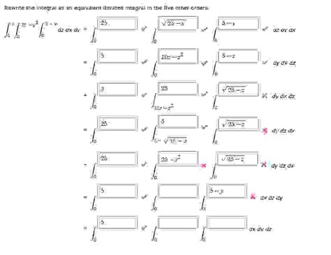 Solved Int 05int 0 25 Y2 Int 0 5 Y Dzdxdyy 0z