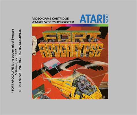 Fort Apocalypse Atari 5200 Atariage Forums