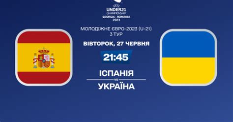 Іспанія Україна онлайн трансляція матчу молодіжного Євро 2023