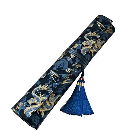 어른색칠공부 수채화 브러시 연필 가방 중국어 회화 서예 케이스 면화 롤 펜 보관 티몬