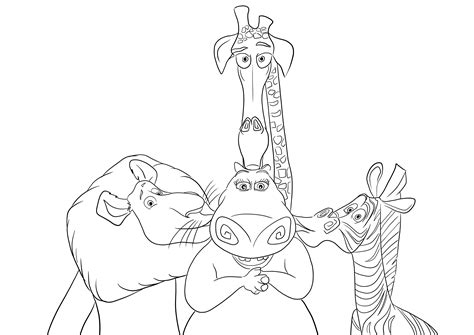 Gloria The Hippo Coloring Pages