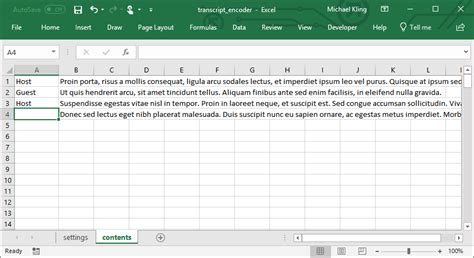 Translating An Interview Transcript To Haml With Excel Macros