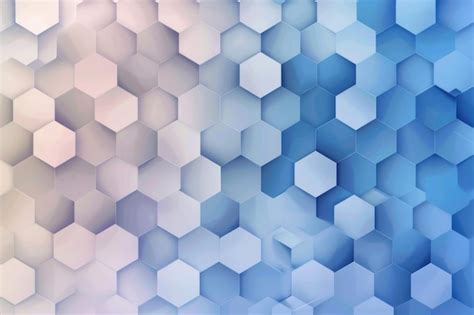 Light Blue Abstract Hexagonal Pattern Futuristic Technology Art Featuring Dynamic Flow Premium