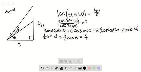 Solveddetermine The Exact Value Of Tan αin The Figure