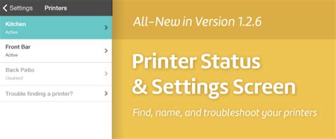 All New Printer Status And Settings Screen Change
