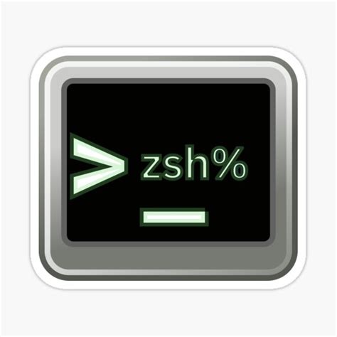 oh my zsh bash command line z shell funny design sticker for sale by